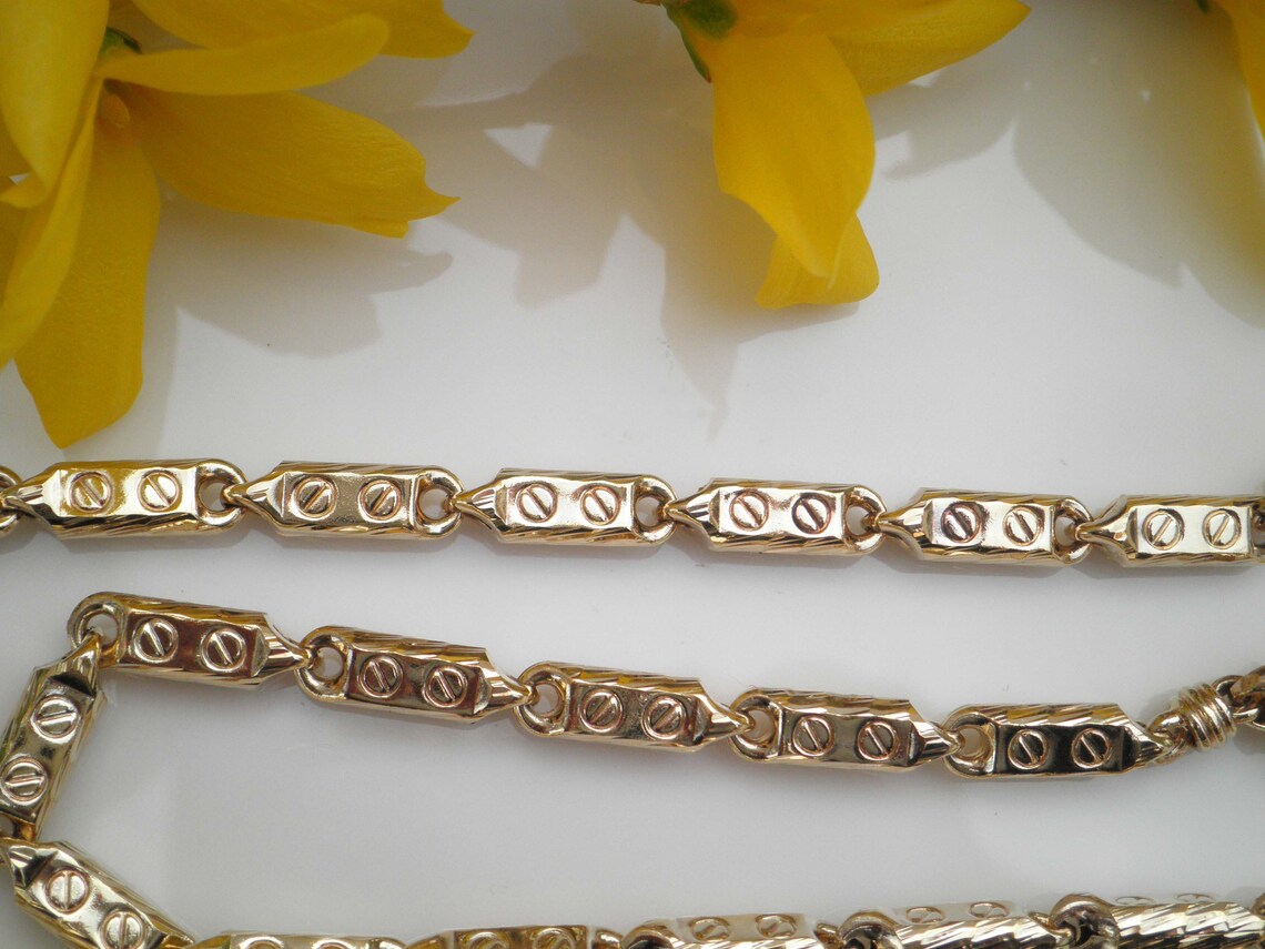 Vintage 10K Gold Over 925 Sterling Silver Rectangular Barrel - Etsy