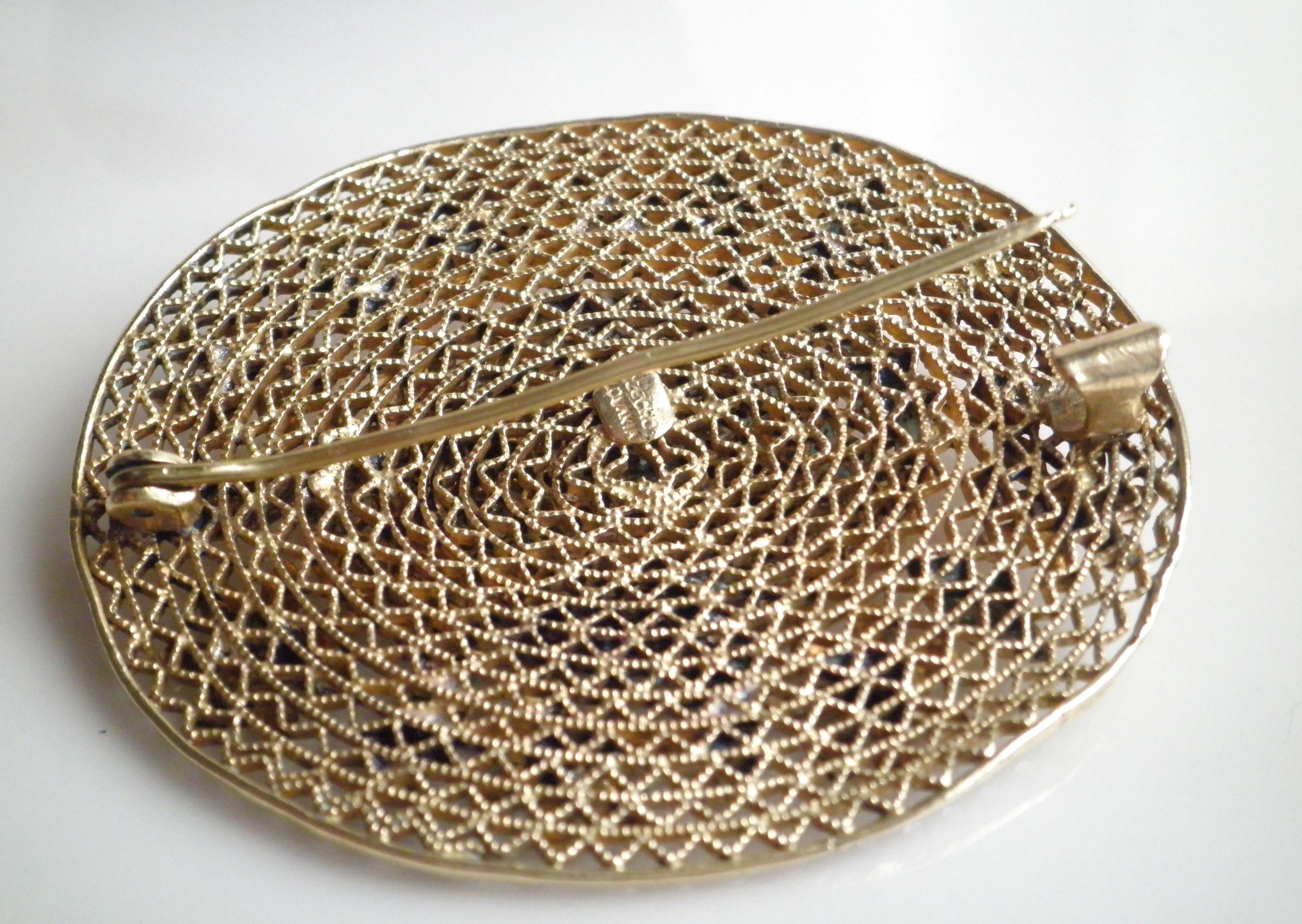 Edwardian Antique Beautiful Solid Brass Flower Filigree Czecho Slovakia ...