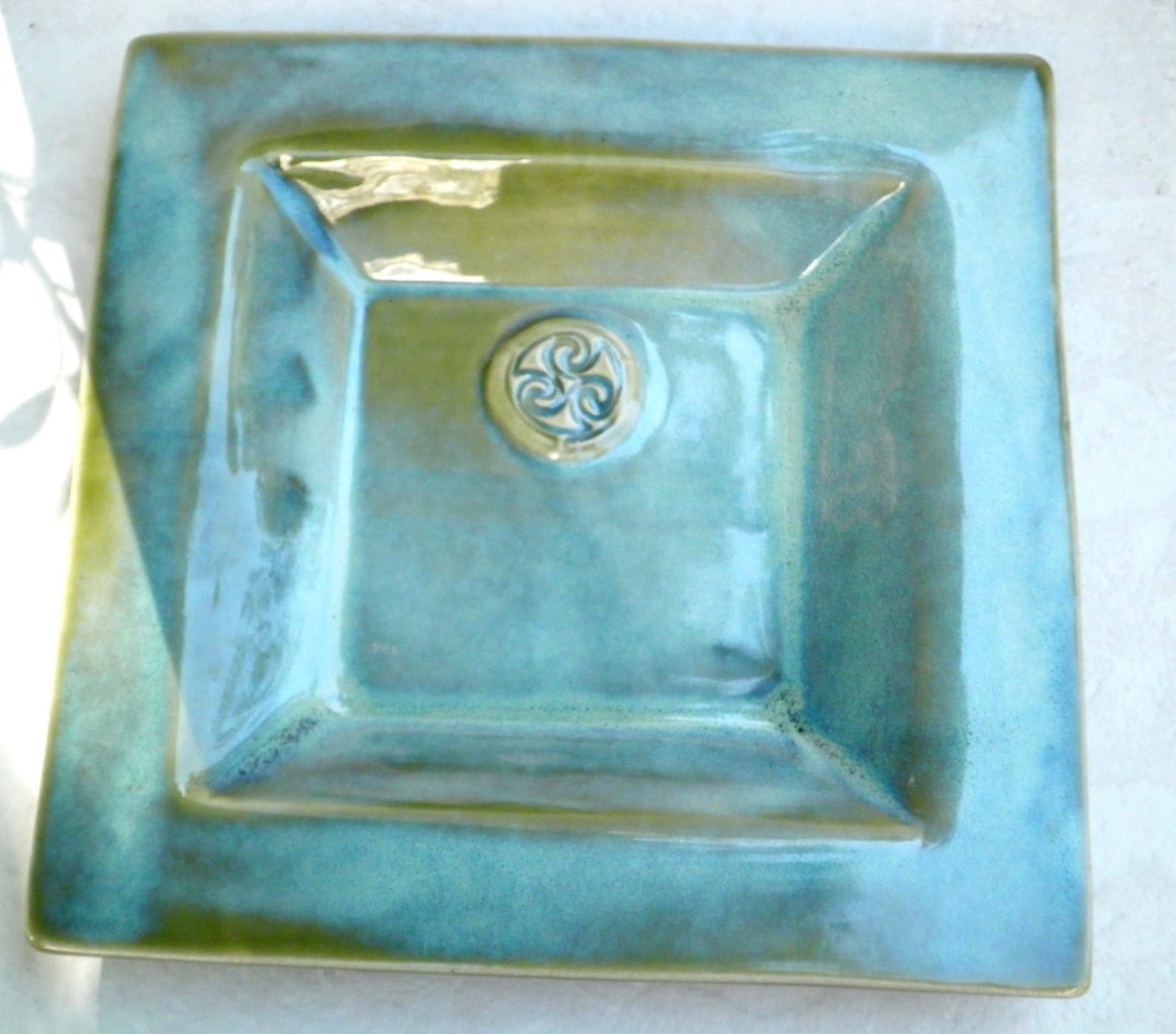 Irish Artisan Potter Colm De Ris Rare Emerald Wall Hanging/ - Etsy