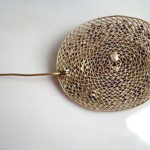 Edwardian Antique Beautiful Solid Brass Flower Filigree Czecho Slovakia ...