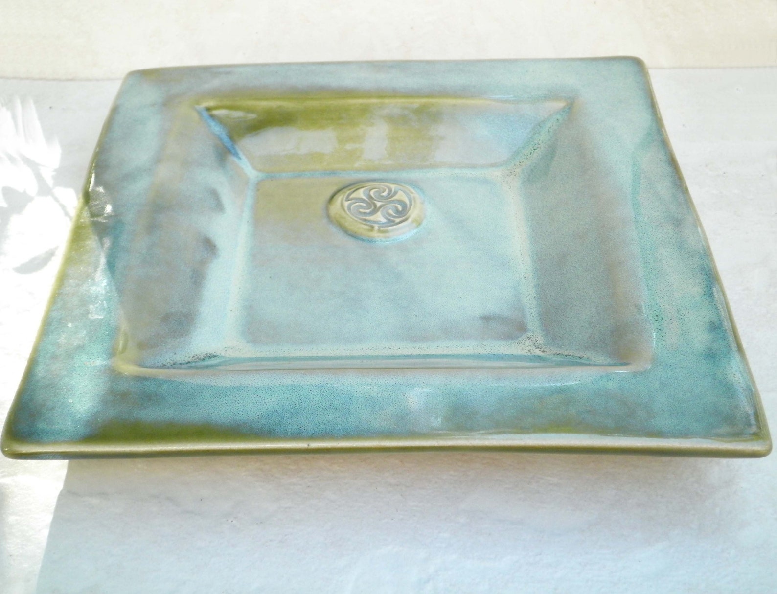 Irish Artisan Potter Colm De Ris Rare Emerald Wall Hanging/ - Etsy