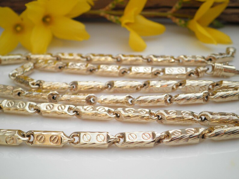 Vintage 10K Gold Over 925 Sterling Silver Rectangular Barrel - Etsy