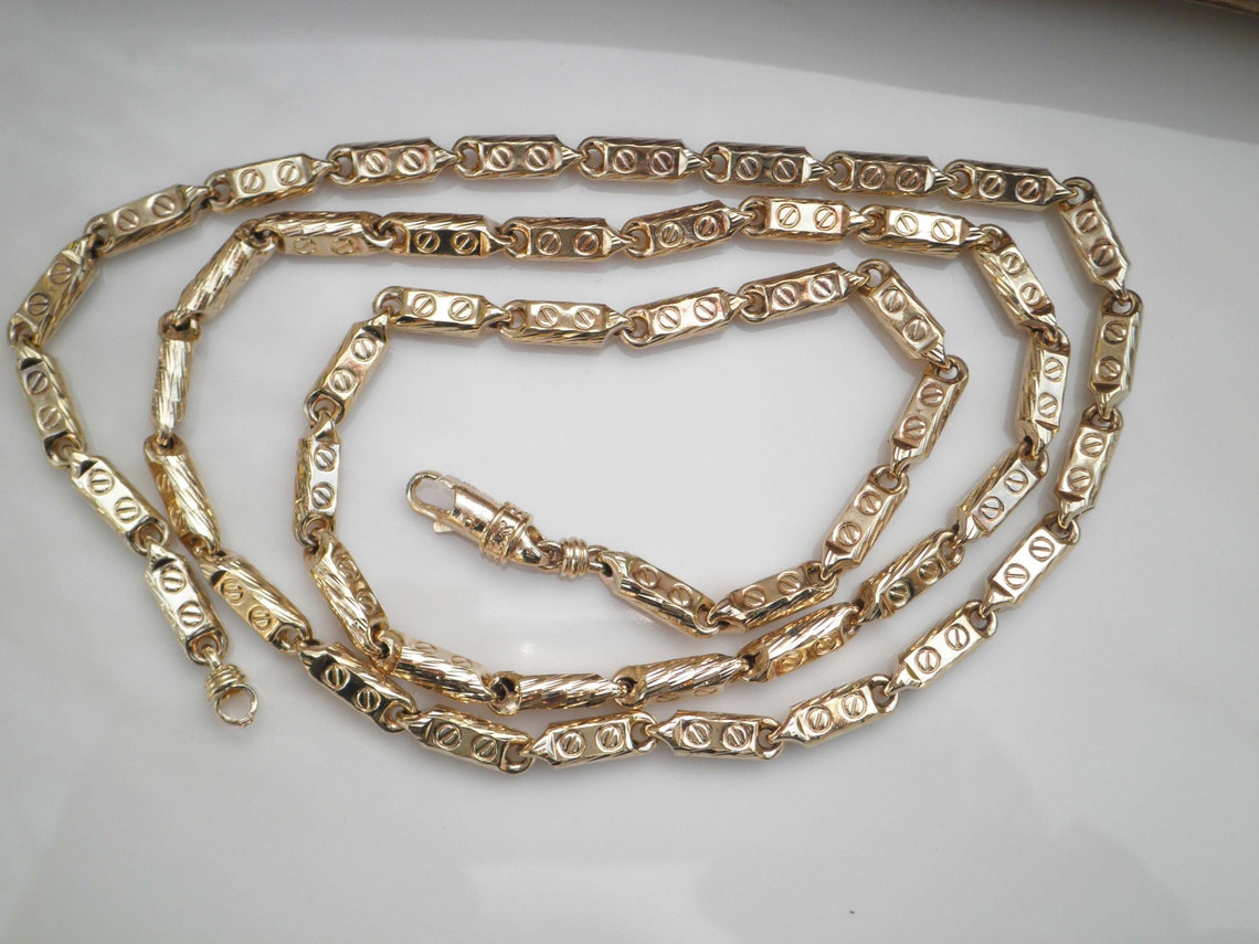 Vintage 10K Gold Over 925 Sterling Silver Rectangular Barrel - Etsy