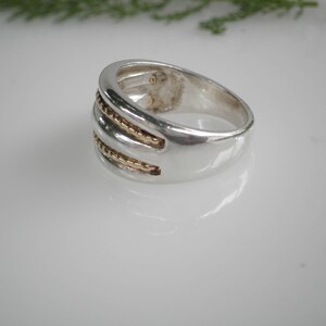 Vintage 14K Gold 925 Sterling Silver MICHAEL ANTHONY Braded Striped ...