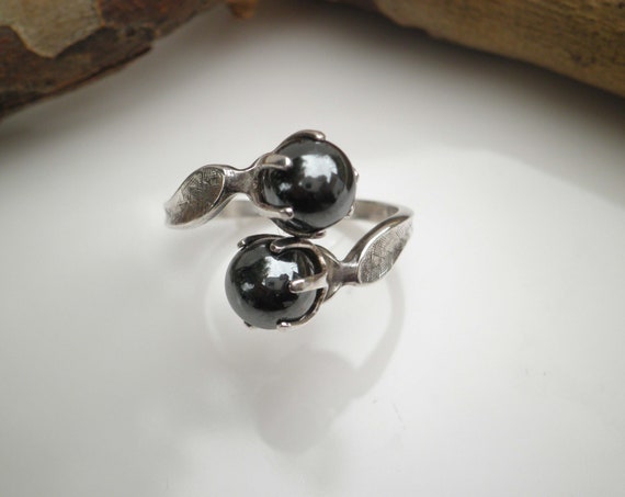 Vintage Navajo Bell Trading Post Double Hematite Ball… - Gem