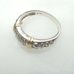Vintage 14K Yellow Gold Pave Cluster Genuine Diamond 925 Sterling ...