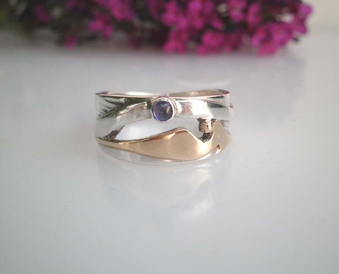 Vintage DB Dolan Bullock 14K Gold ∣ 925 Sterling Silver ∣ Amethyst Ring ...