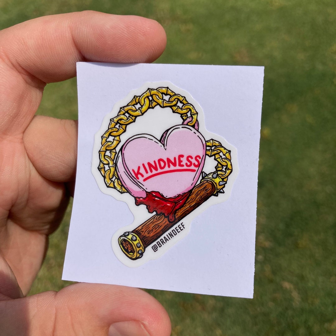 Kill With Kindness - Sticker, Slaps, Decal, Candy Heart - Etsy