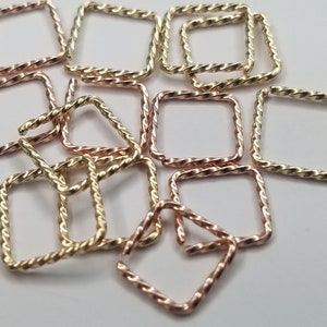 20 Ga Twisted Wire- Square Shape Loop-cartilage Hoop, Nose Septum ...