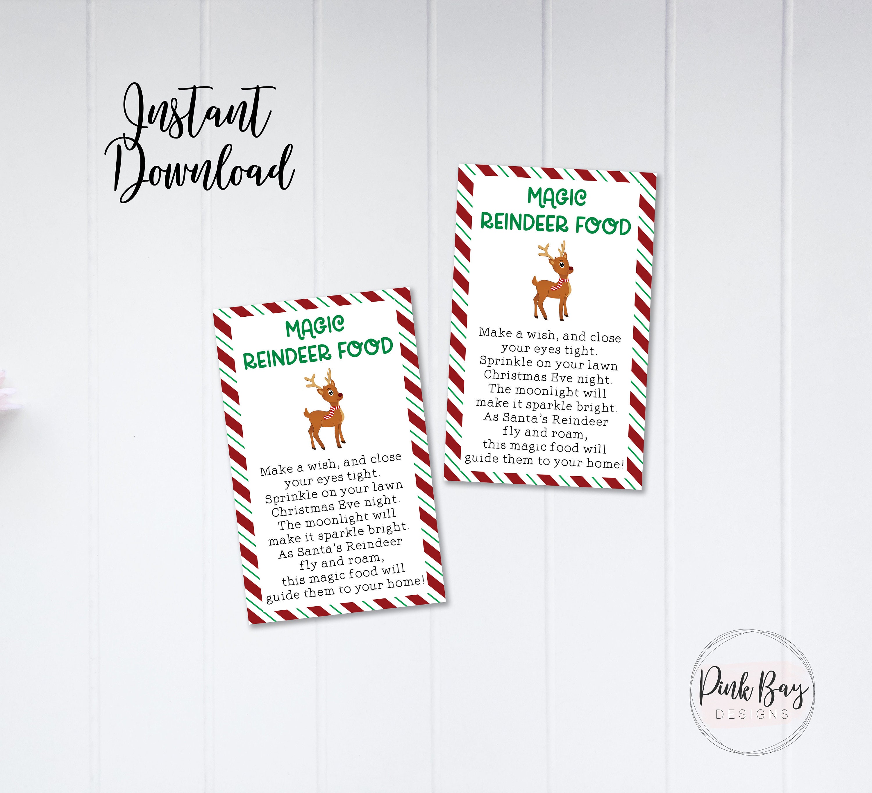 Magical Reindeer Food Tag Christmas Reindeer Food Tag - Etsy