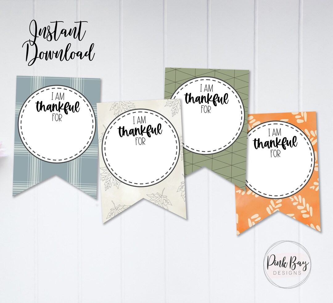 I Am Thankful for Printable, Thankful Activity, Kids Thanksgiving ...