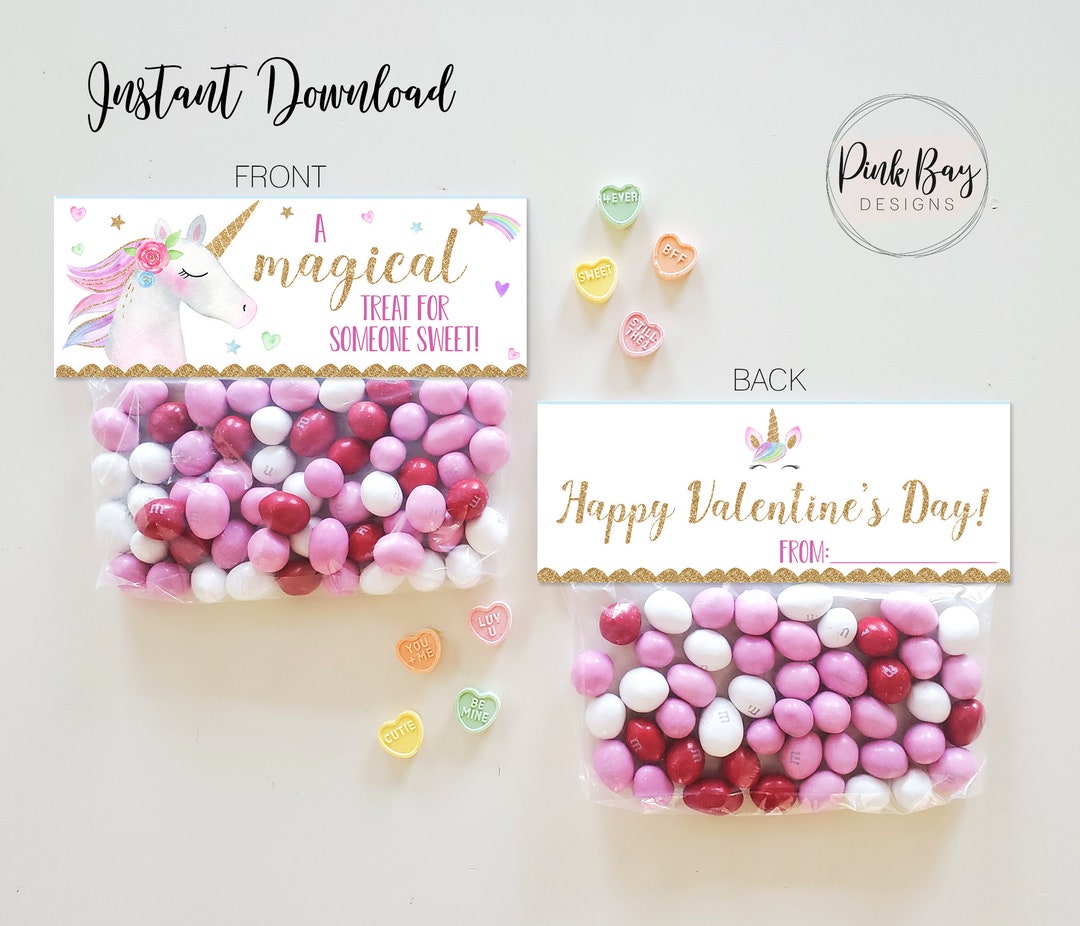 Printable Unicorn Valentine Card Unicorn Valentine's - Etsy