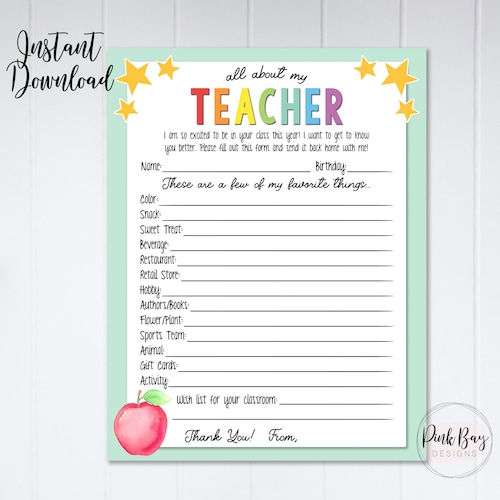 PDF jpeg Survey 8x10 Gift Exchange My Favorite Things detailed ...