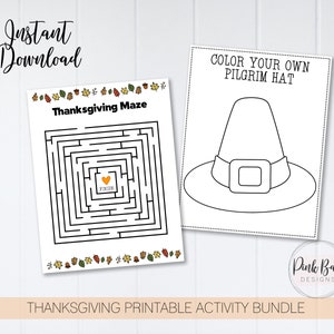 Thanksgiving Kids Activity Sheets, Activity Sheet for Kids ...