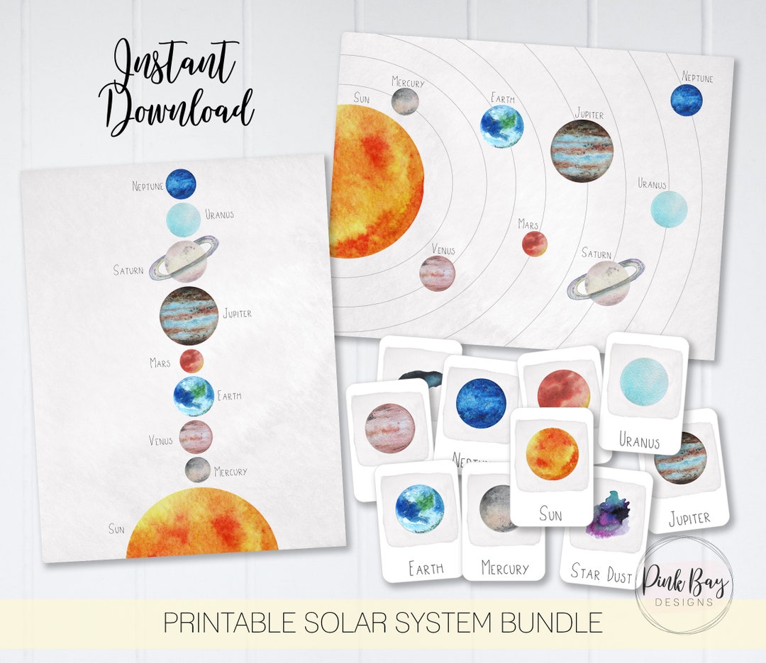 Solar System Printable Bundle, Solar System Kids Activity, Learning ...