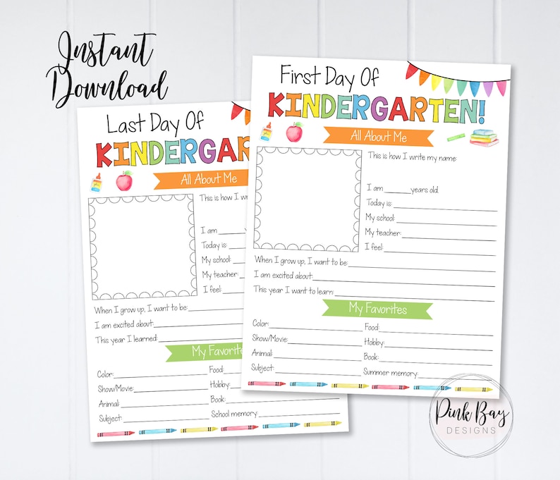 Back to School Kids Printable First Day of School Printable | Etsy
