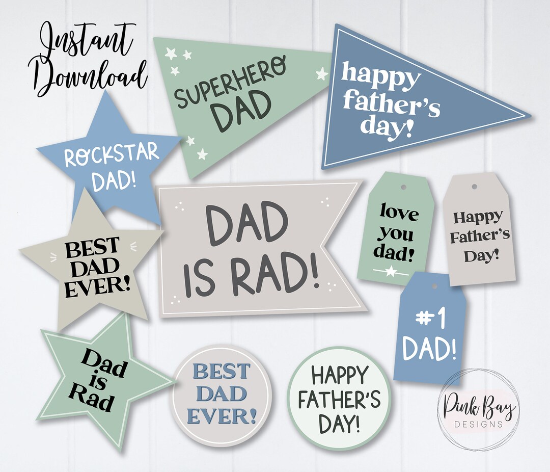 Father's Day Printable Tags Father's Day Gift Tags - Etsy