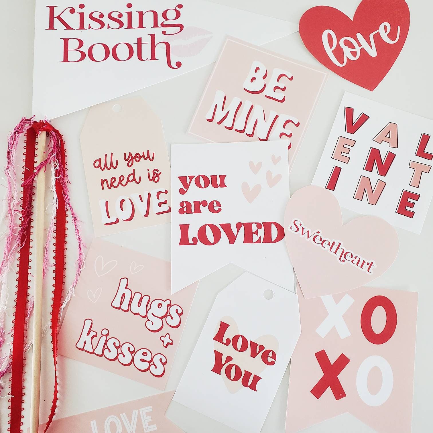 Valentine's Gift Tags Printable Valentine Tags XOXO | Etsy