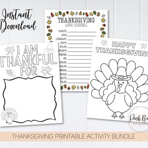 Thanksgiving Kids Activity Sheets, Activity Sheet for Kids ...