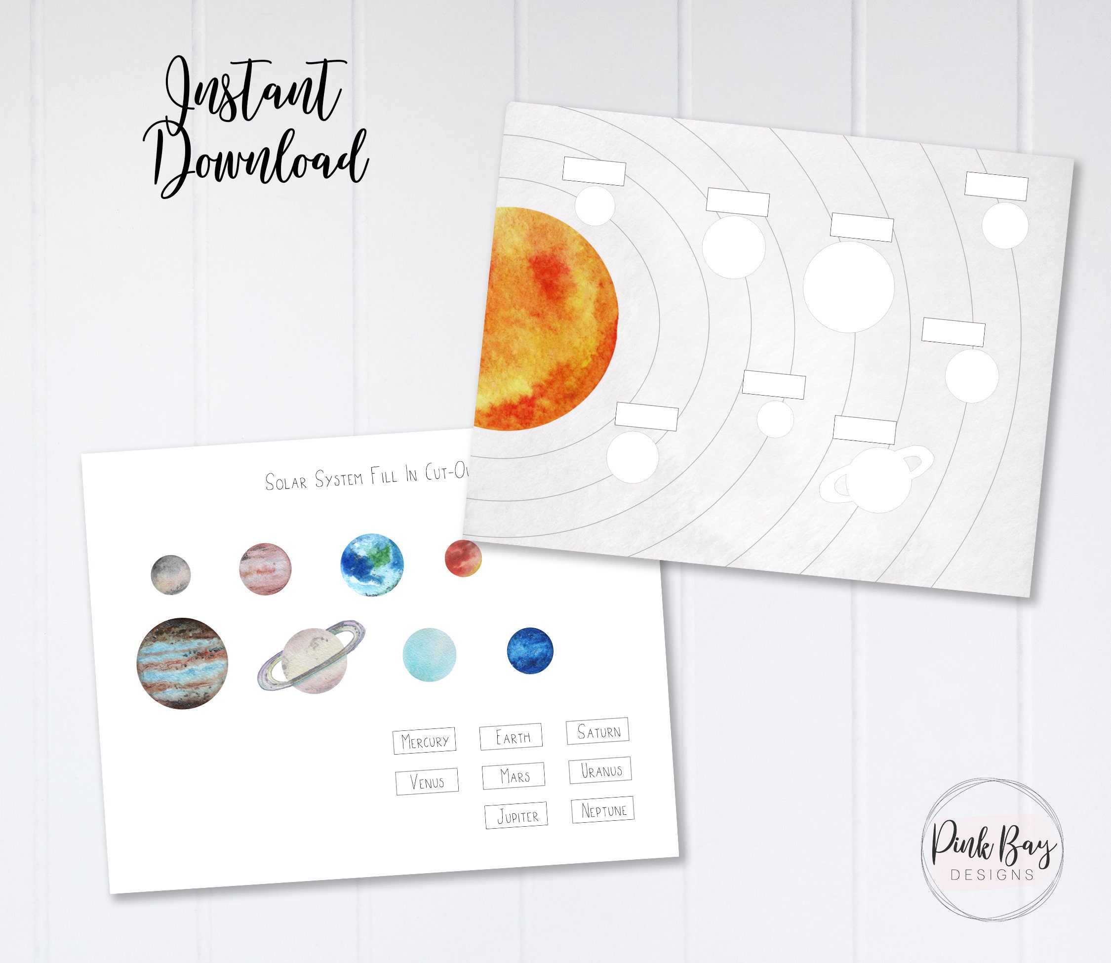 Solar System Printable Bundle Solar System Kids Activity - Etsy
