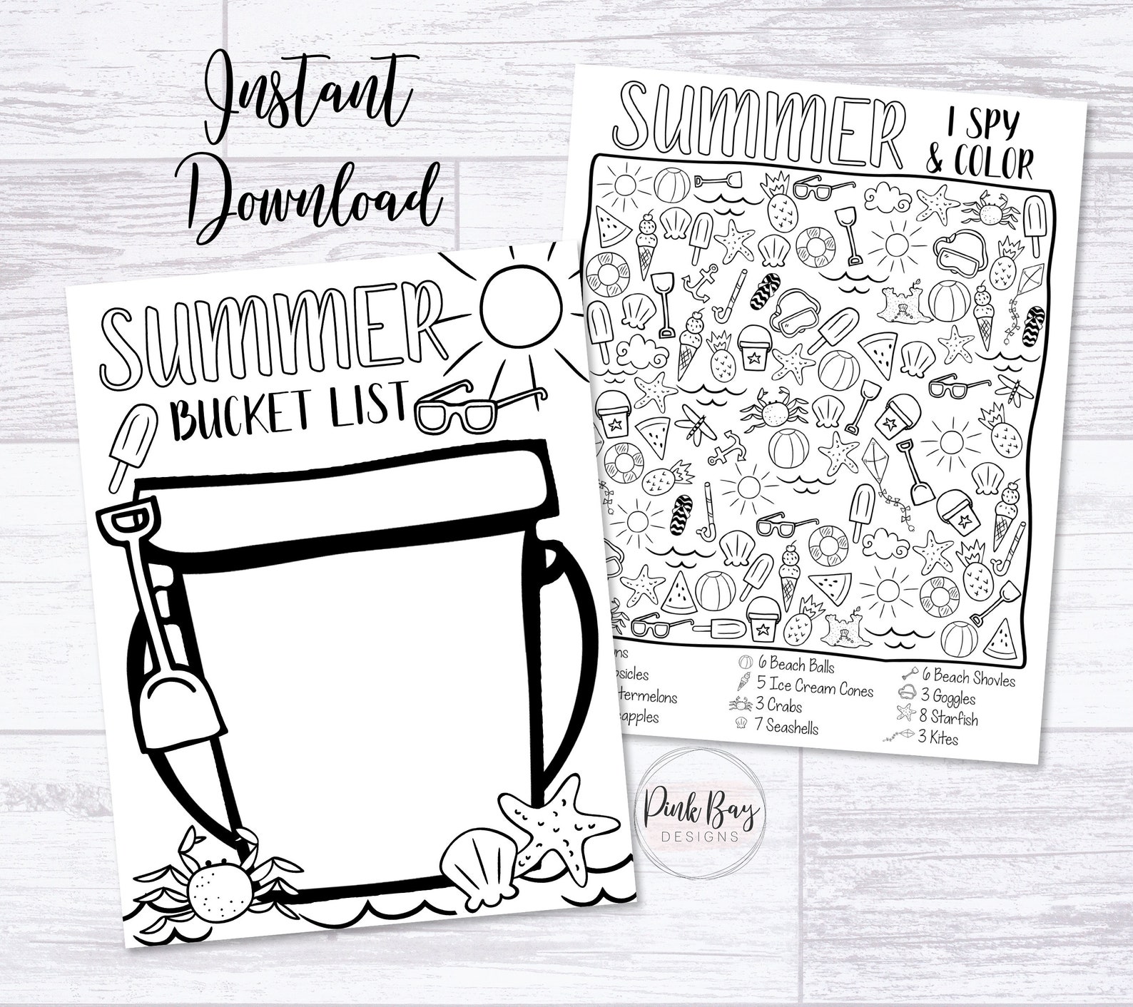 Kids Summer Printable Summer Bucket List Summer Activities - Etsy