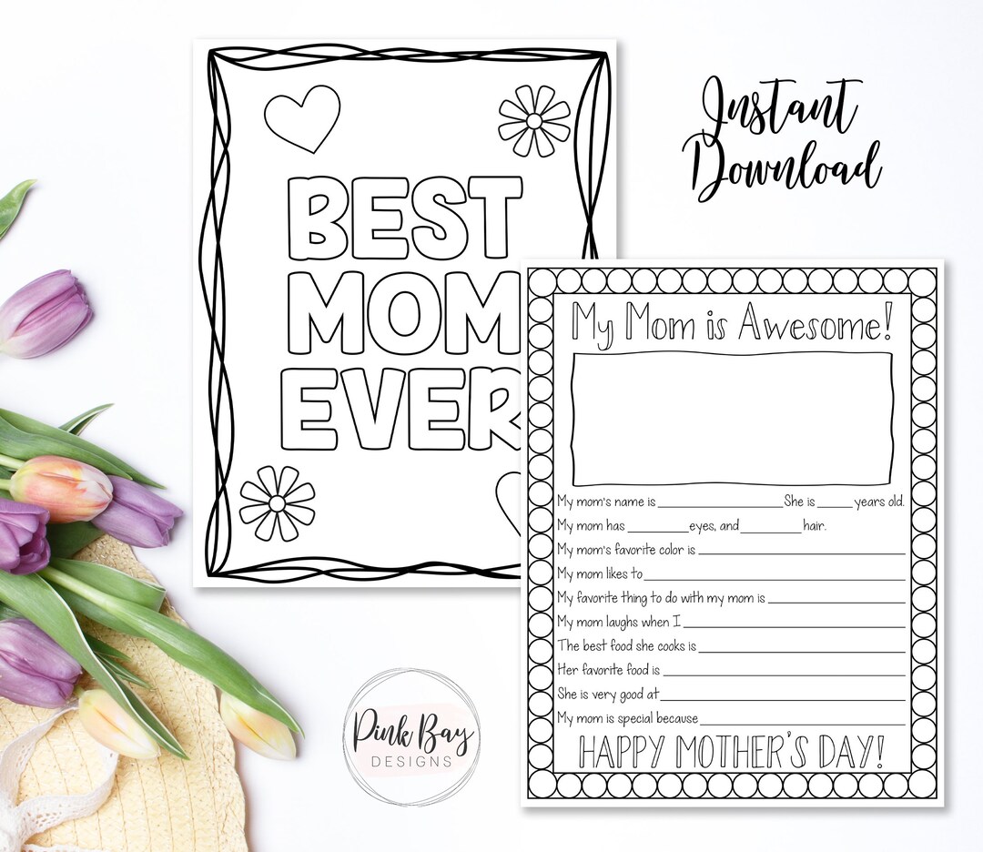 Mother's Day Printable, All About My Mom, Mother's Day Questionnaire ...