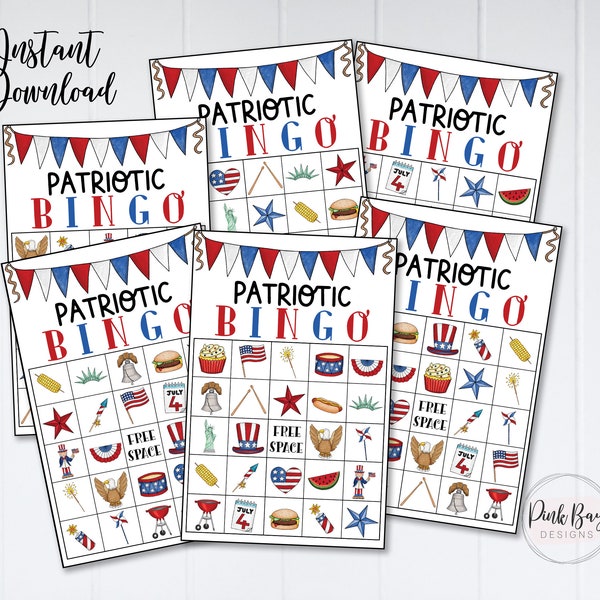 4th of July Bingo - Etsy