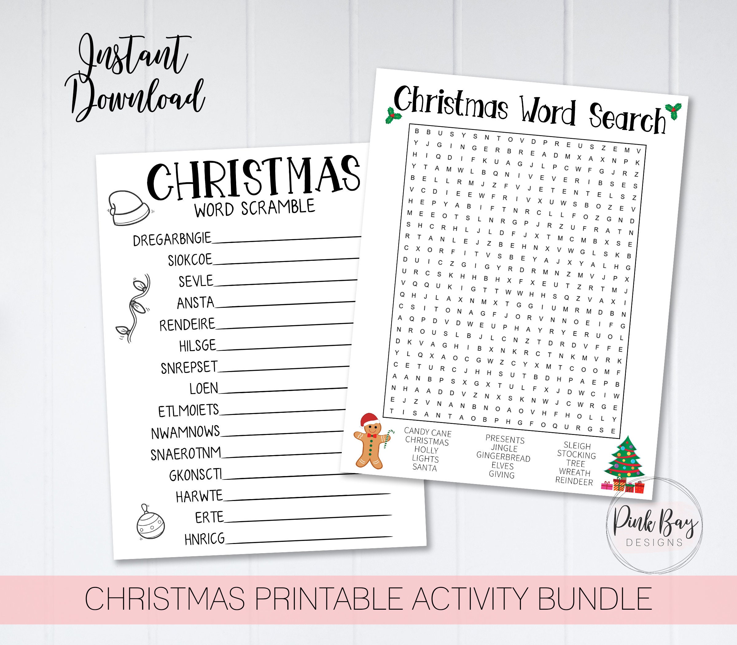 Christmas Kids Activity Sheets Activity Sheet for Kids | Etsy