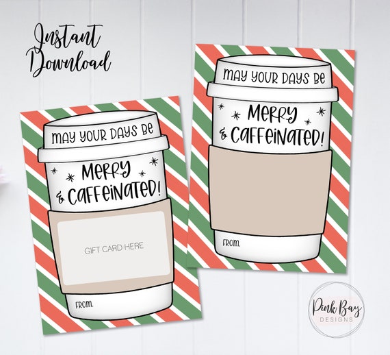 Printable Christmas Gift Card Holder May Your Days Be Merry & - Etsy