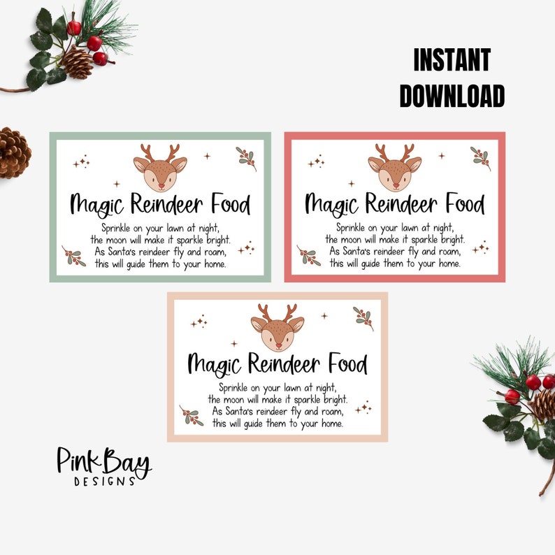 Printable Magic Reindeer Food Magical Reindeer Food - Etsy