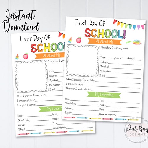 MODERN RAINBOW Slides Templates Editable Calm Colors | Etsy