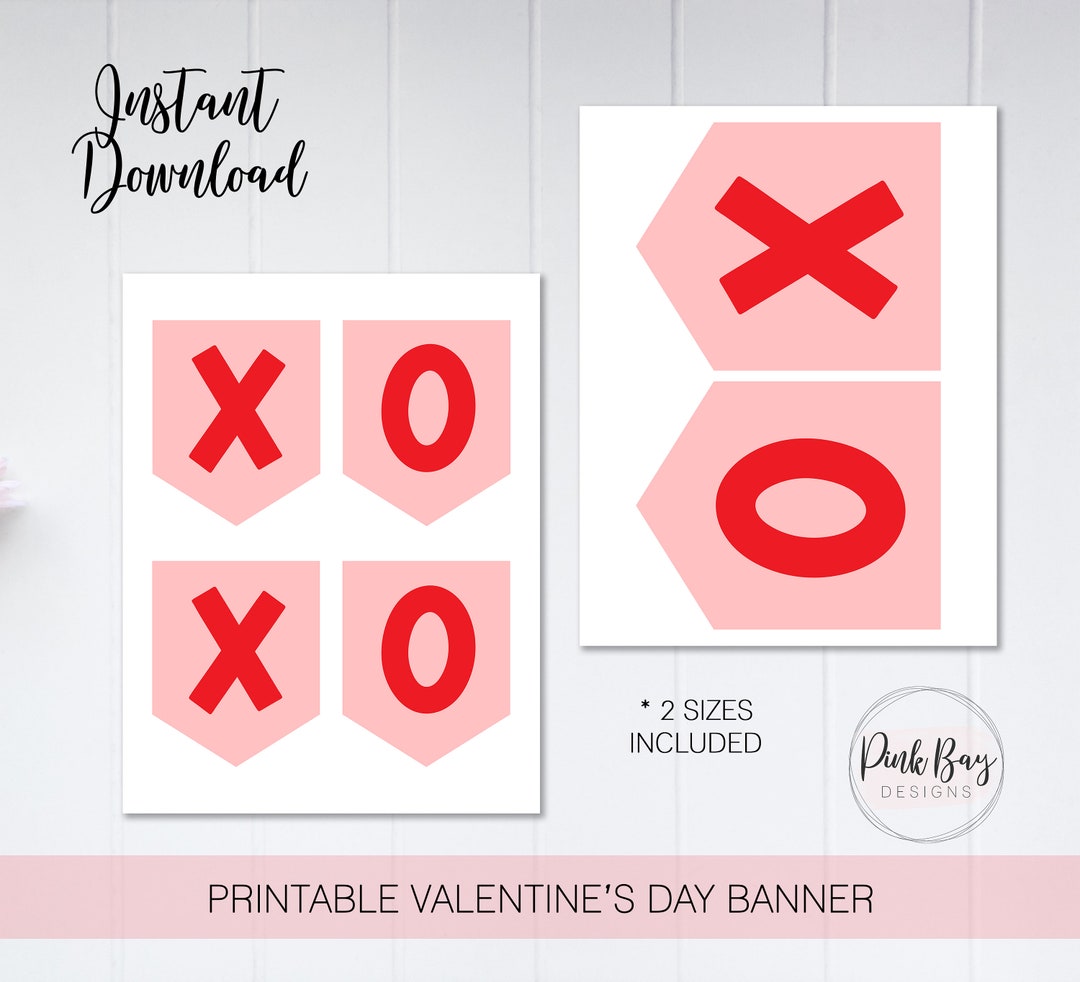 Printable Valentine's Day Banner Valentine's Decor - Etsy