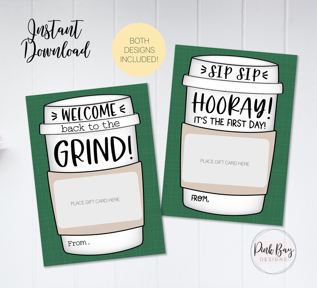 Printable Back to School Gift Card Holder First Day of School - Etsy