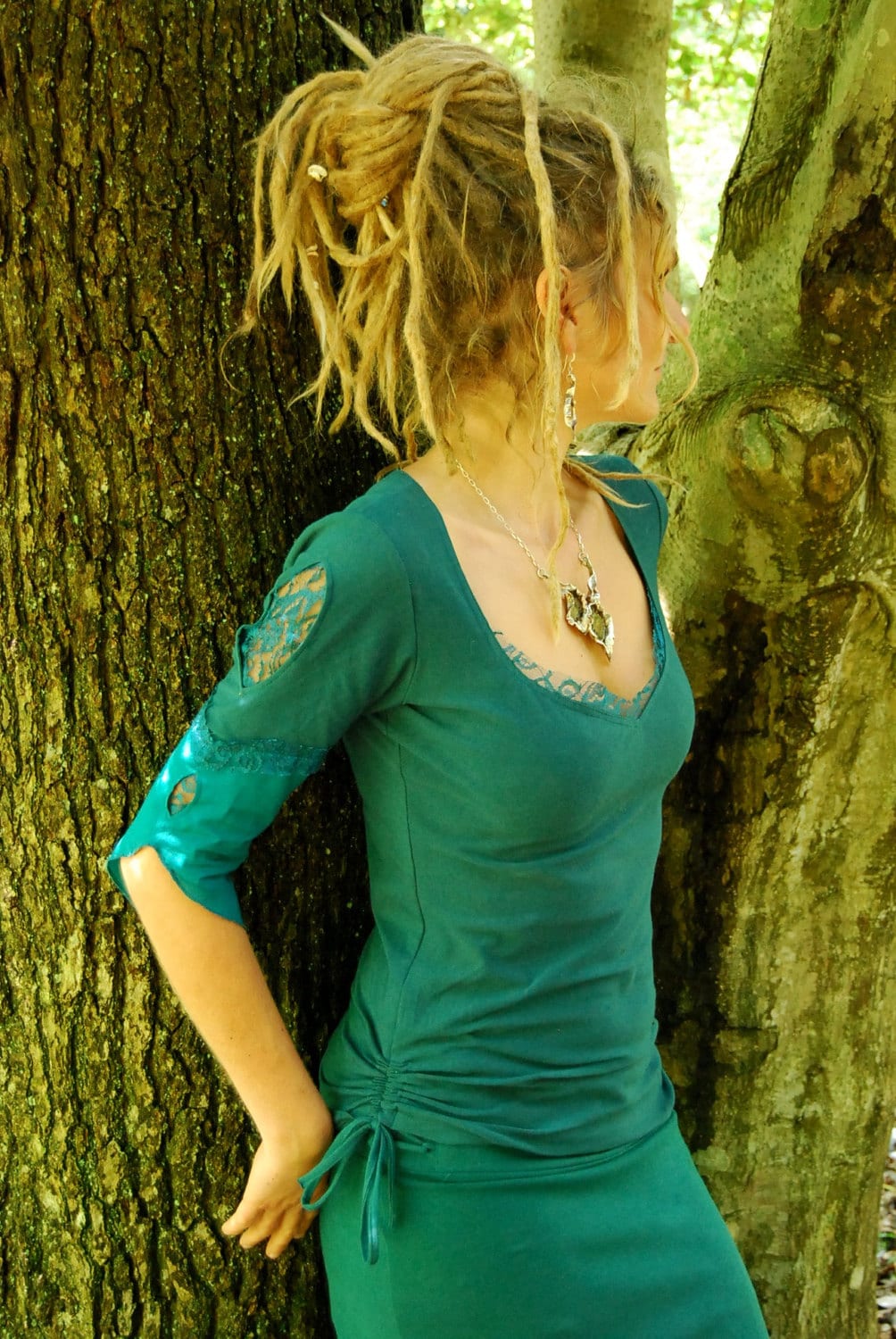 Teal Top for Women Turquoise Clothing Boho Blouse Fantasy - Etsy