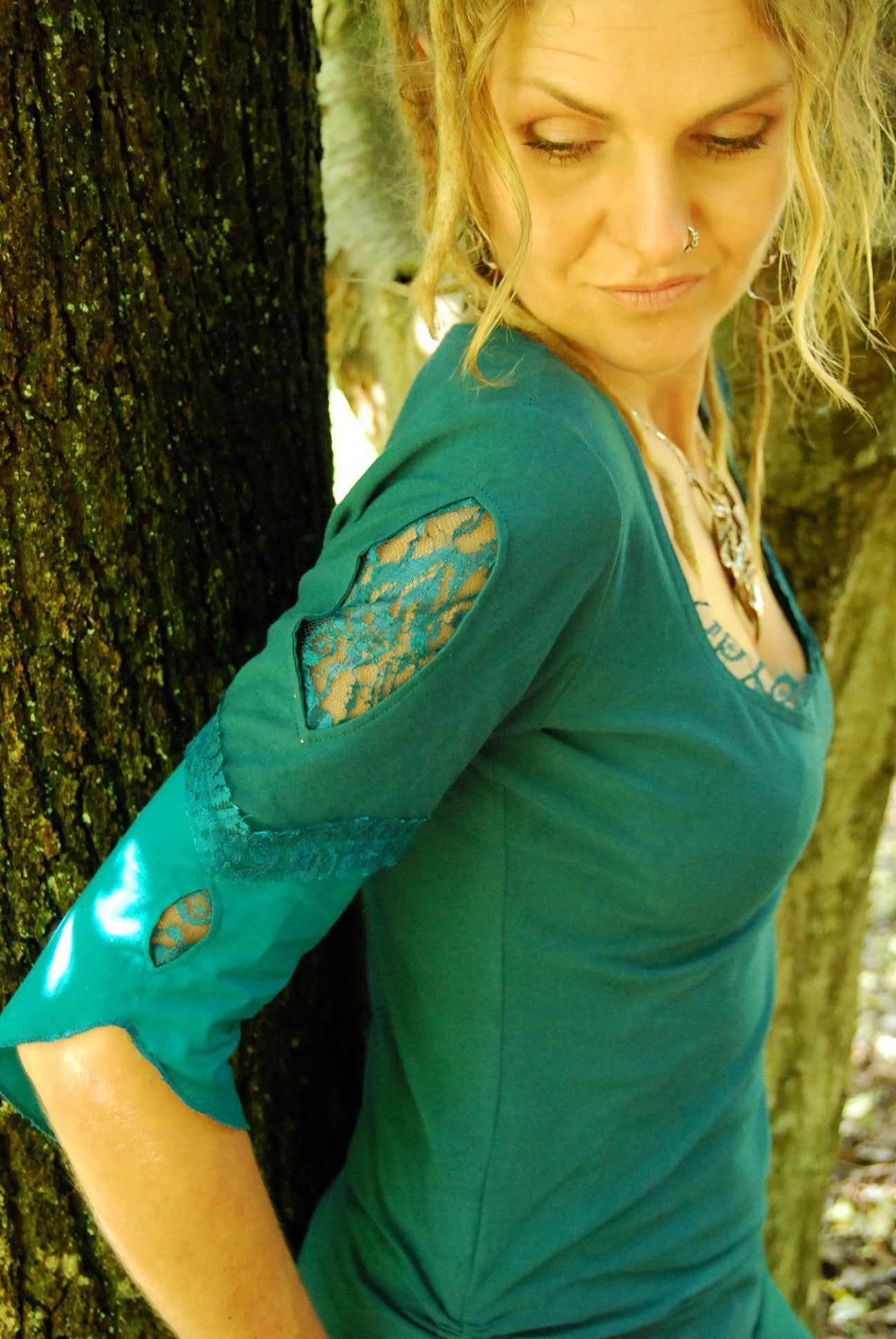 Teal Top for Women Turquoise Clothing Boho Blouse Fantasy - Etsy