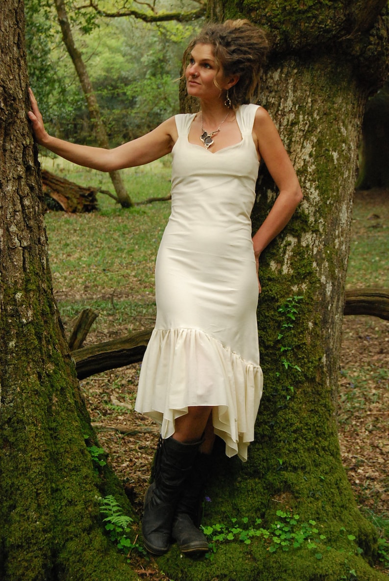 Rustic Wedding Dress Bohemian Fairy Wedding Dress off White - Etsy