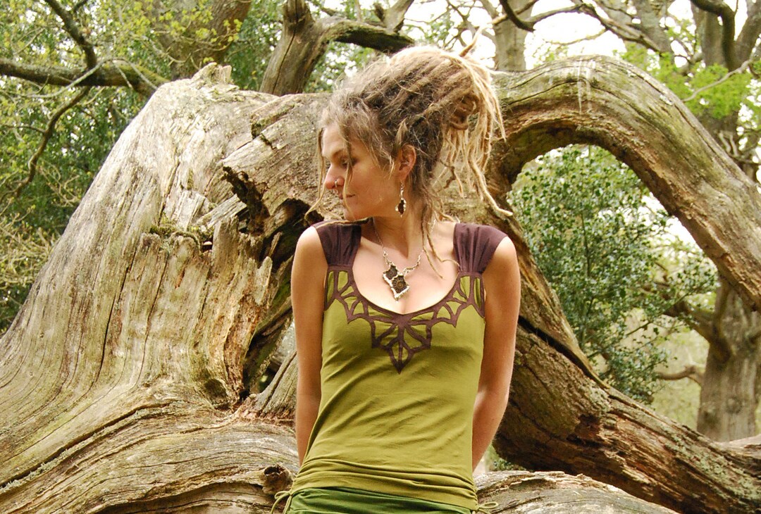 Funky Top, Women Rustic Clothing, Fairy Clothes, Psy Wear, Natural ...