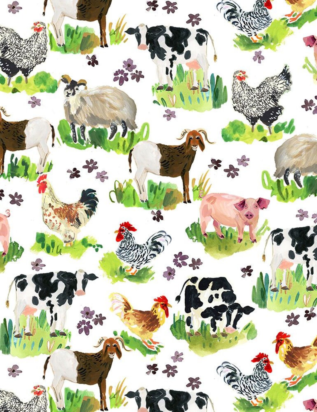 Hay There Fabric / Cow Fabric / Farm Fabric / Animal Farm / Dear Stella ...