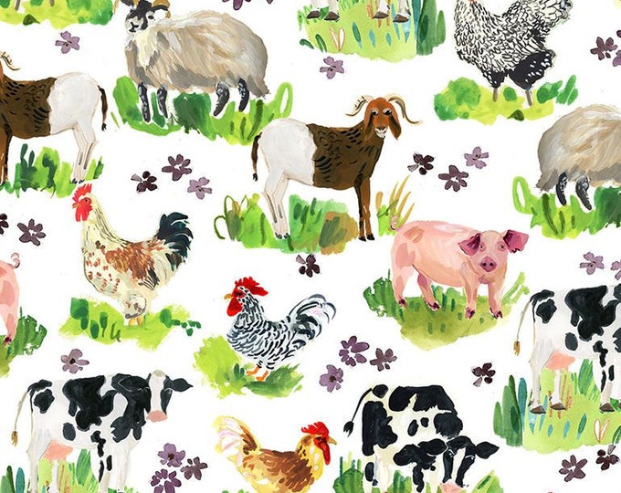 Hay There Fabric / Cow Fabric / Farm Fabric / Animal Farm / Dear Stella ...