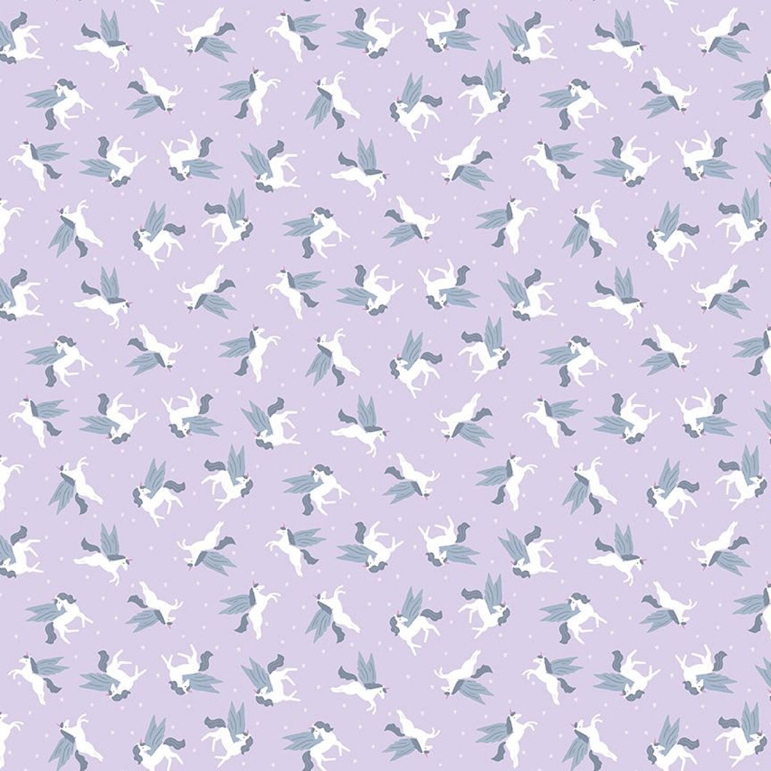 Purple Unicorns / Make a Little Magic Collection / Fairy Fabric / Dear ...