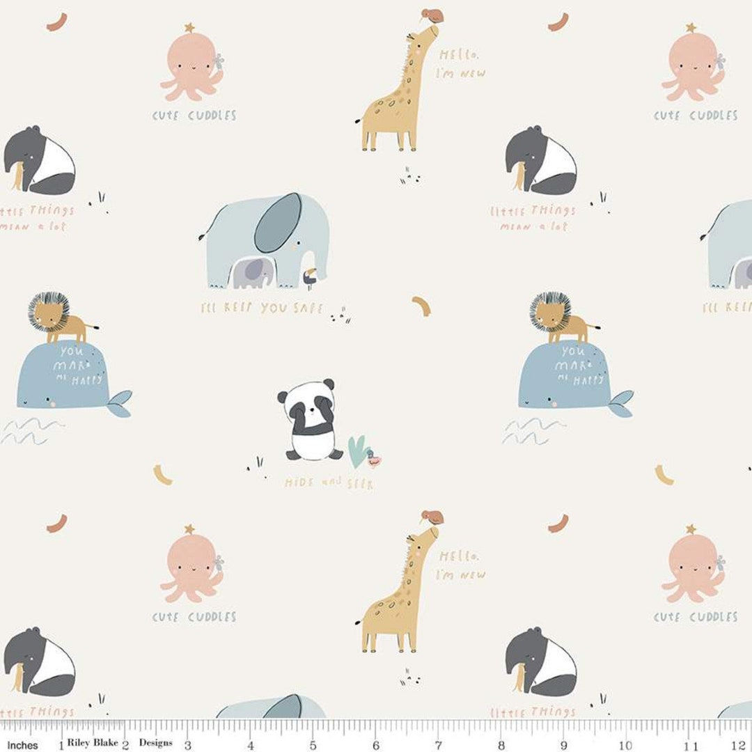 Cute Cuddles Flannel / Animal Flannel / Jungle Animal Flannel / Baby ...