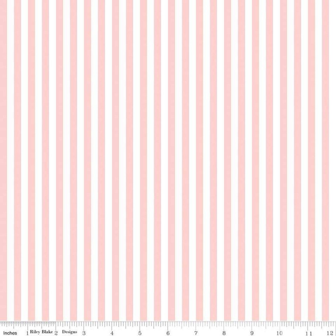 Pink Stripe Fabric/ Pink and White Fabric/ Mini Stripe Fabric/ Pink ...