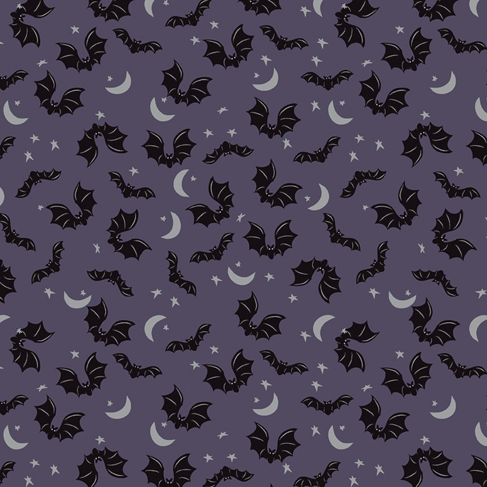 Sparkle Bat Fabric: Purple Halloween Cotton, Spooky Hollow - Etsy