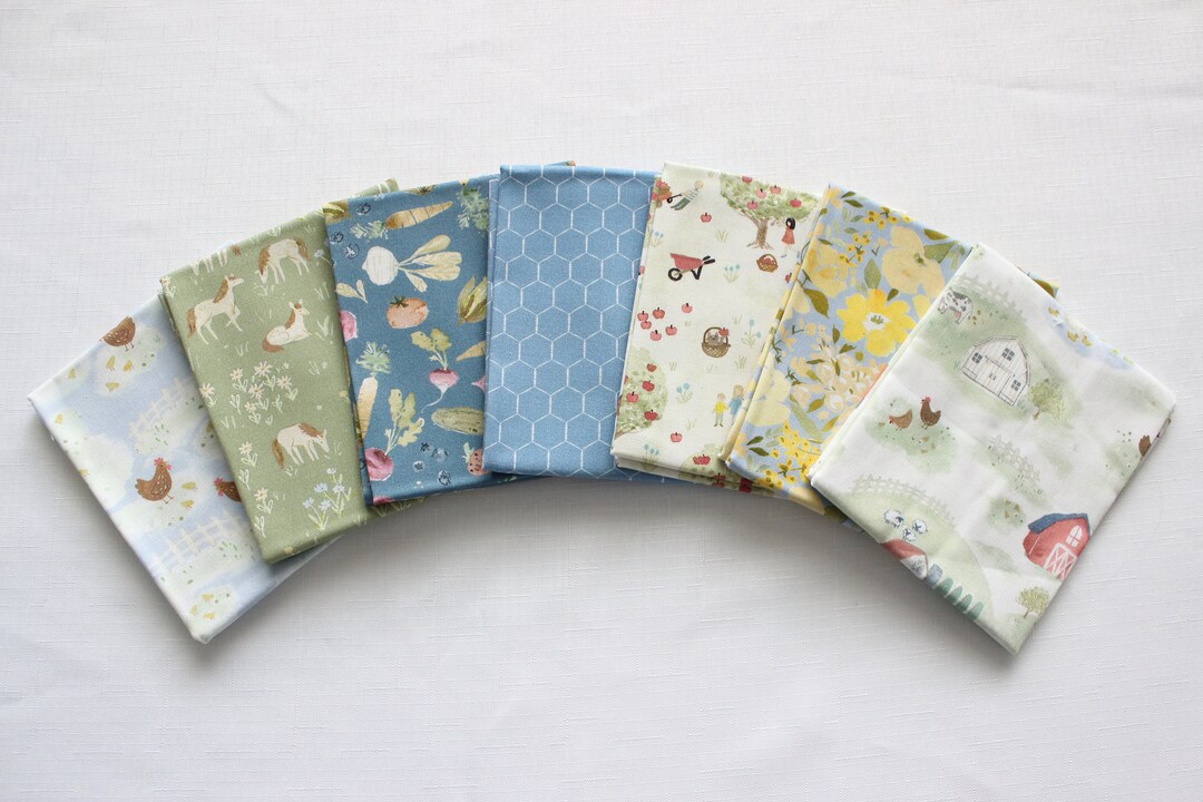 Storybook Farm Fat Quarter Bundle / Farm Fabric Bundle / Barn Fabric ...