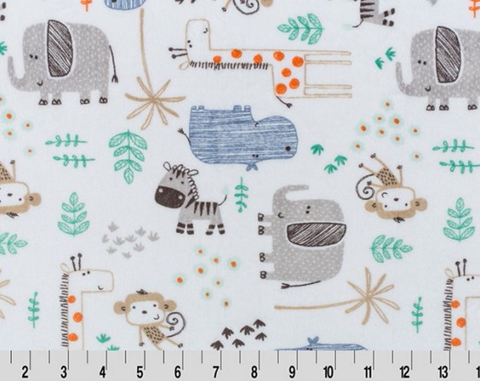 Jungle Minky / Safari Minky/ Animal Minky/ Jungle Fabric/ Baby Fabric ...