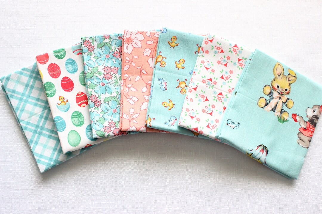 Easter Fat Quarter Bundle / Bunny Fabric / Easter Egg Fabric / Chick ...