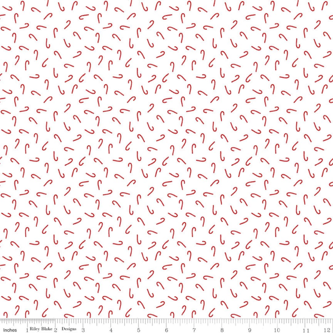 Candy Cane Fabric/ Christmas Fabric/ Santa Claus Lane Fabric/ Candy ...