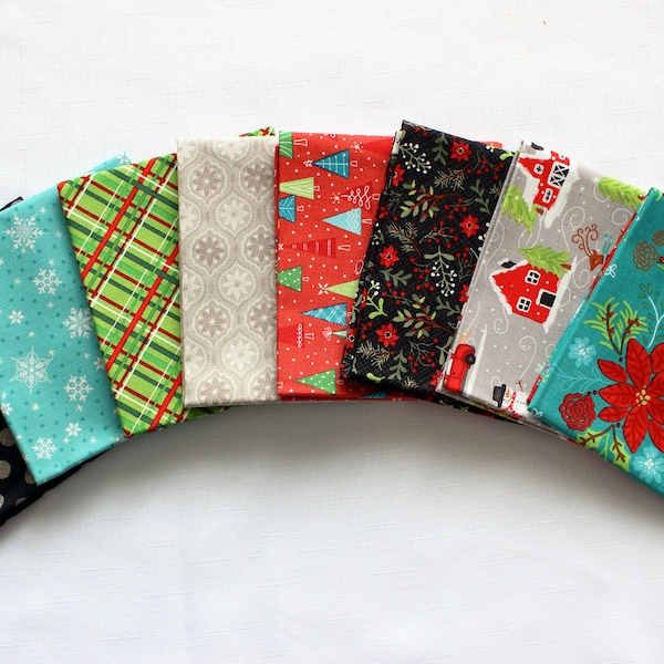 Teal Holiday Fabric - Etsy