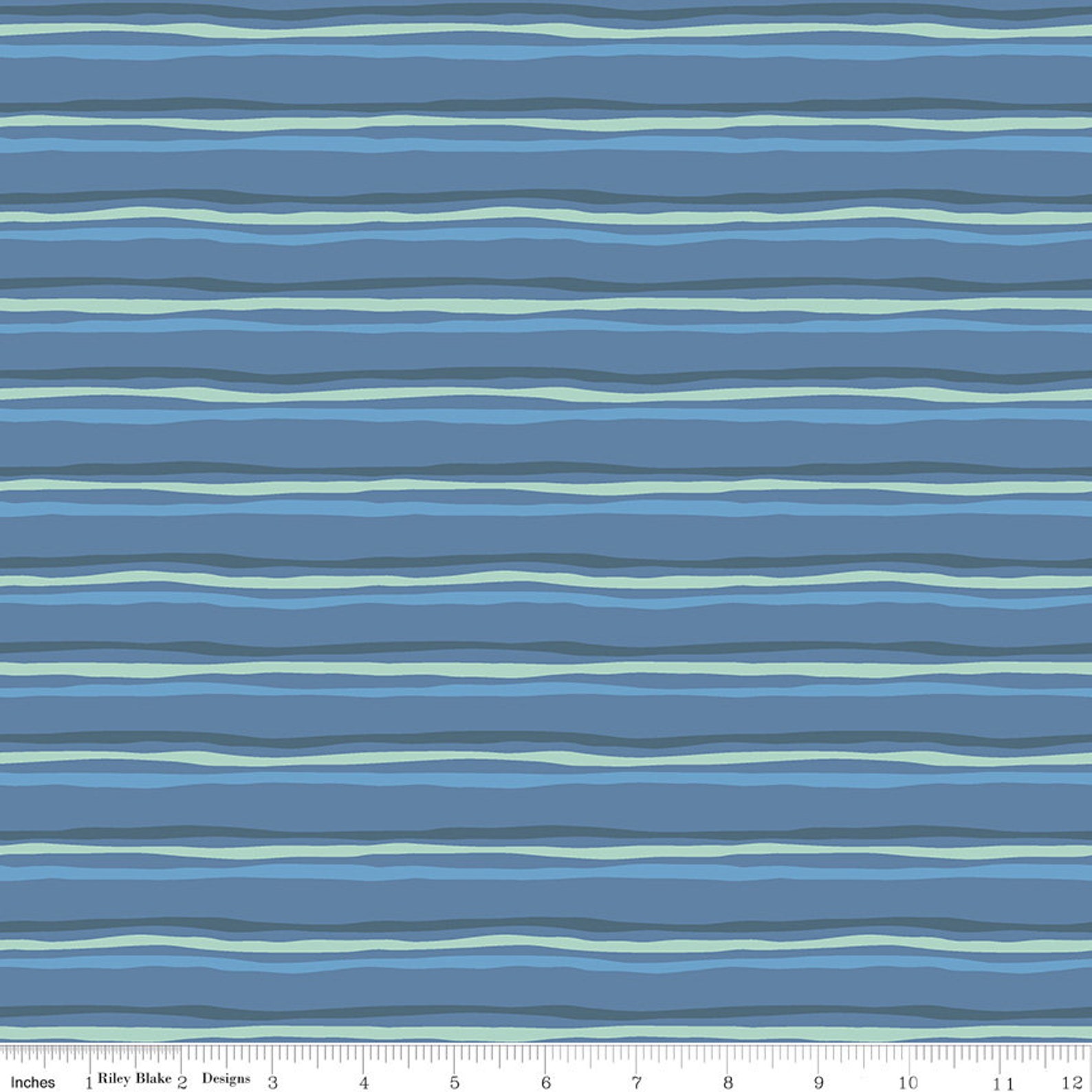Denim Stripe Fabric / Blue Wave Fabric / Shark Fabric / | Etsy