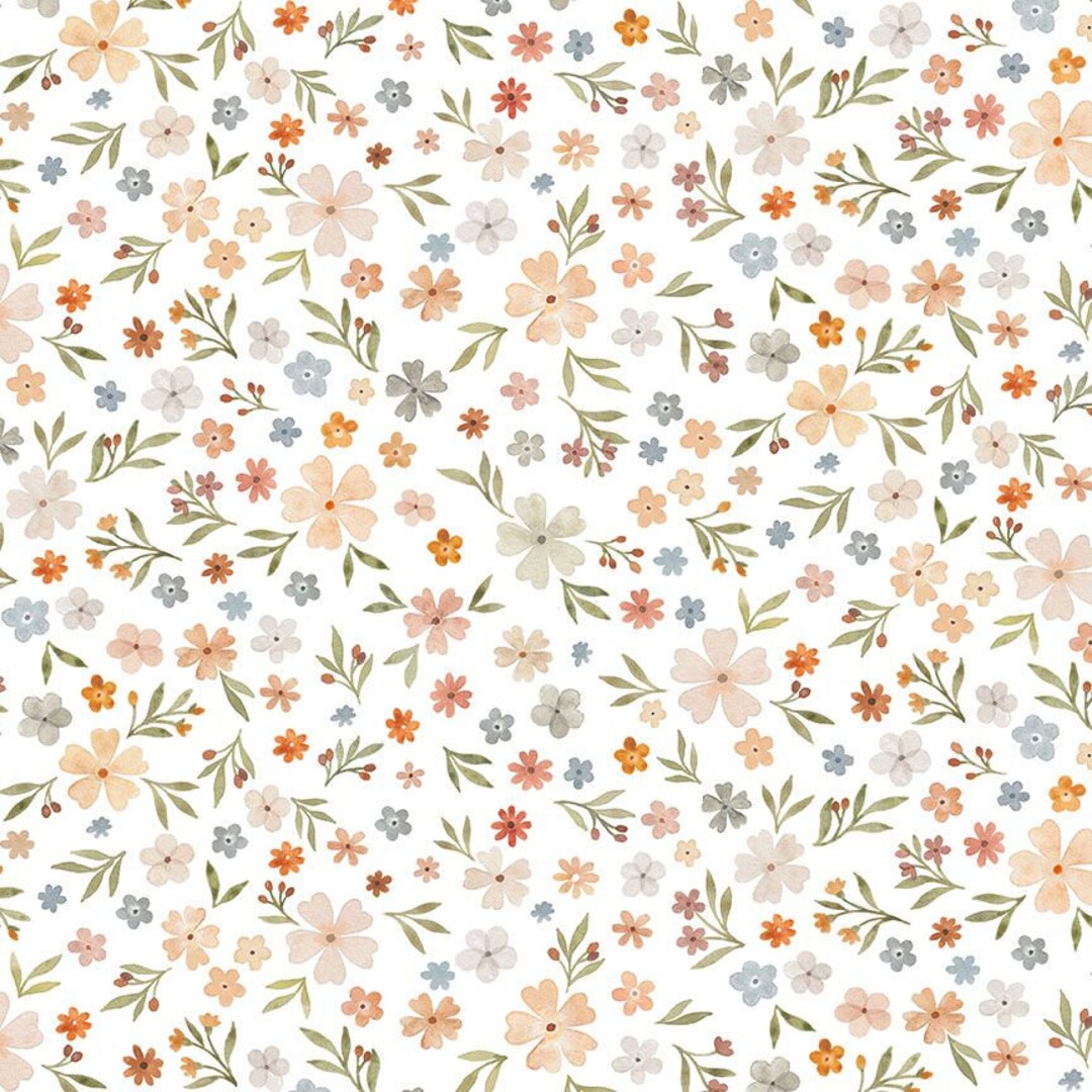 Spring Floral Fabric / Woodland Fabric / Deer Fabric / Forest Dreams ...